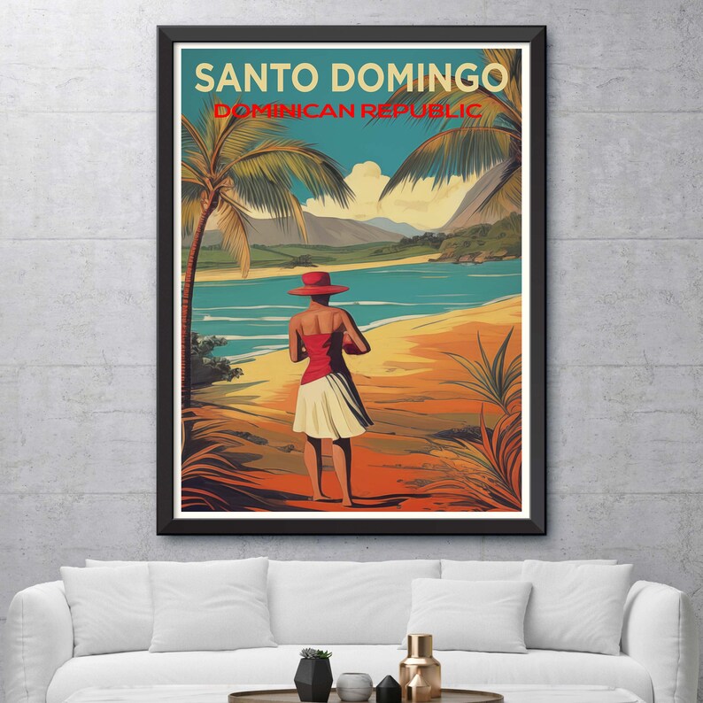 Santo Domingo Illustration: Dominican Republic Art Print - Vibrant City ...