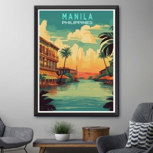 Manila Poster Manila Print Manila Travel Poster Manila Illustration ...