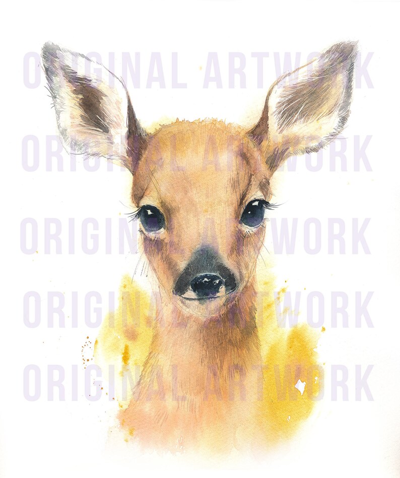 Baby Fawn Print Woodland Animal Print Nursery Decor - Etsy