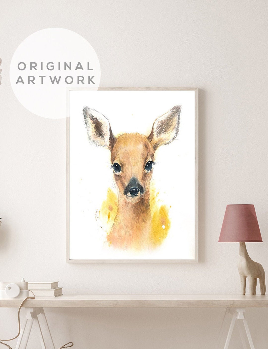 Baby Fawn Print Woodland Animal Print Nursery Decor - Etsy