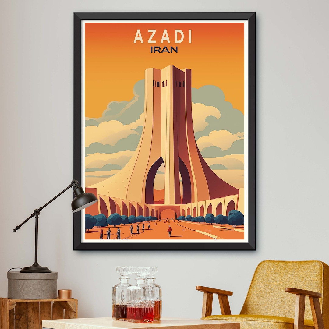 Azadi Iran Poster Azadi Iran Illustration Print Various Sizes Available ...