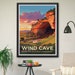 Wind Cave National Park Illustration - Nature Art Print, Wall Decor ...