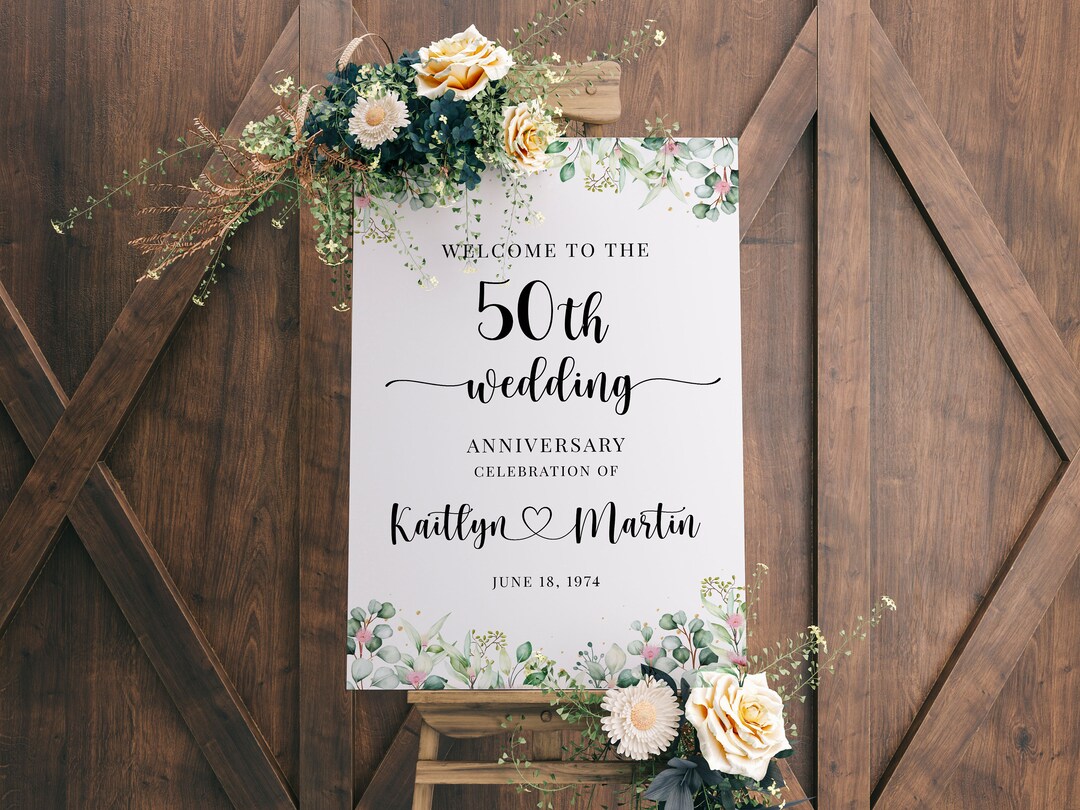 Happy Anniversary Sign Anniversary Party Sign Photo Sign for ...