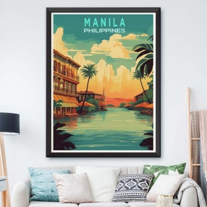Manila Poster Manila Print Manila Travel Poster Manila Illustration ...