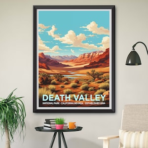 Death Valley National Park Desert Landscape Art Print California Travel ...