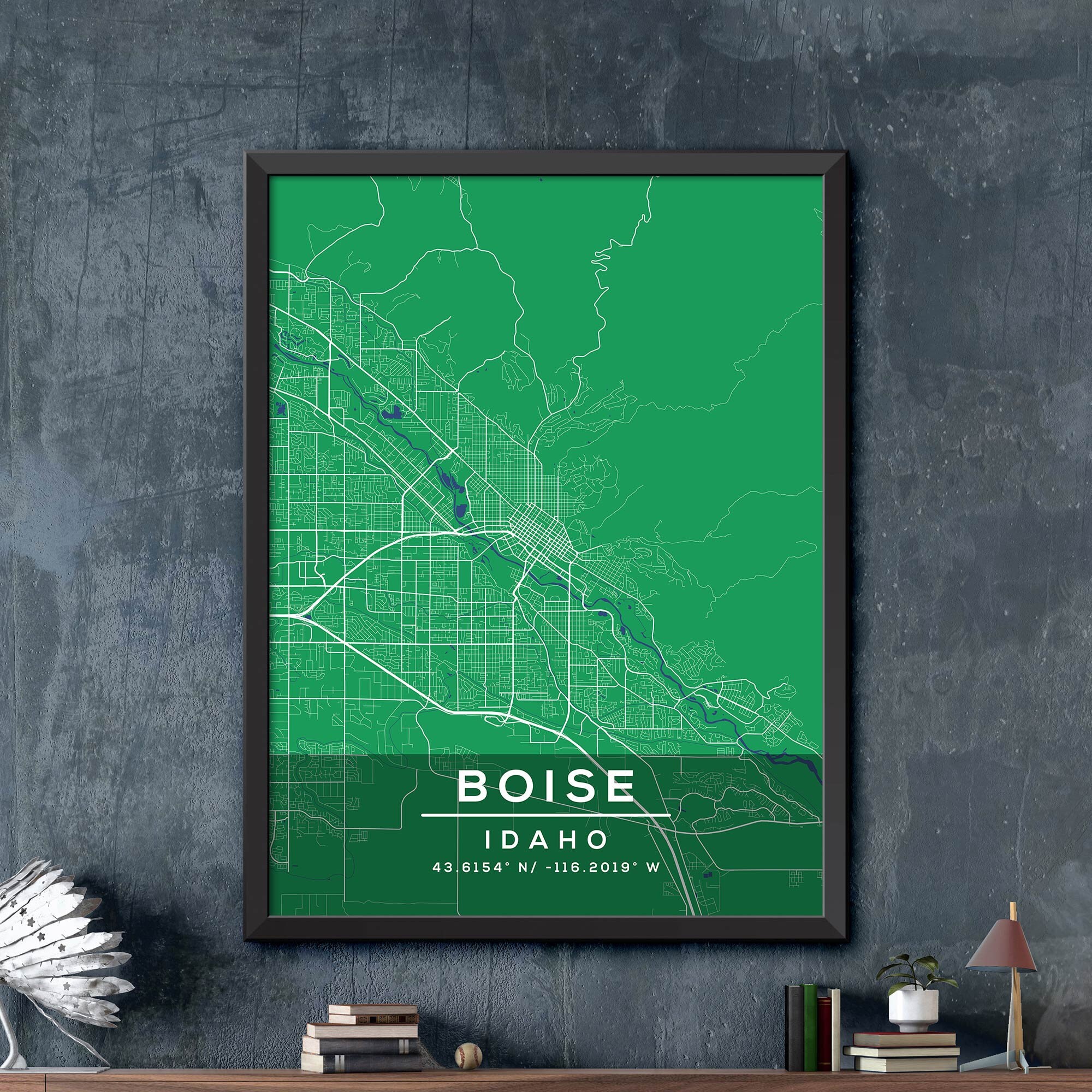Boise Map Print Boise City Poster Vintage City Map Boise | Etsy