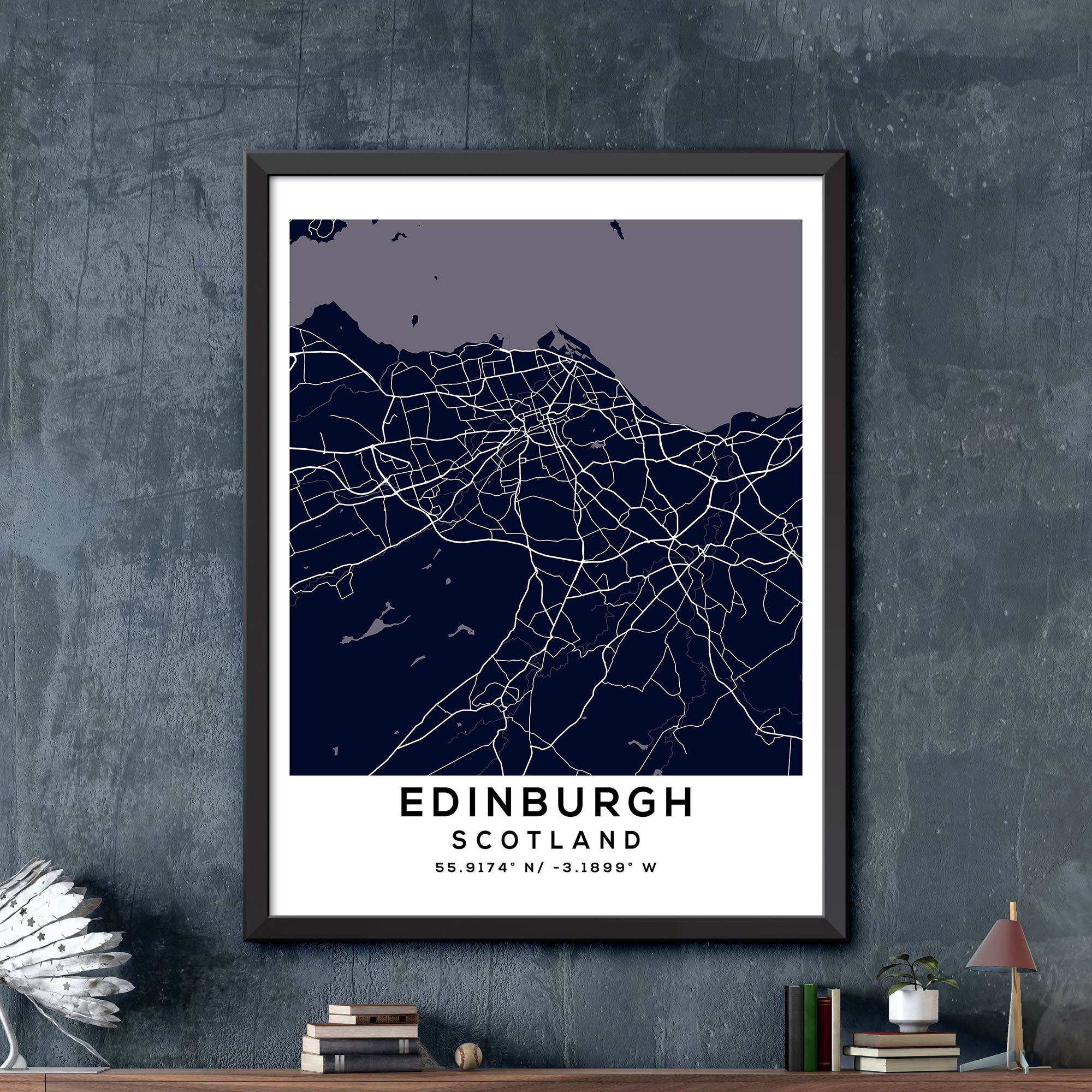 Edinburgh Map Print Edinburgh City Poster Vintage City Map | Etsy