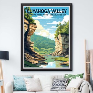 Cuyahoga Valley National Park Illustration - Serene Landscape Art Print ...