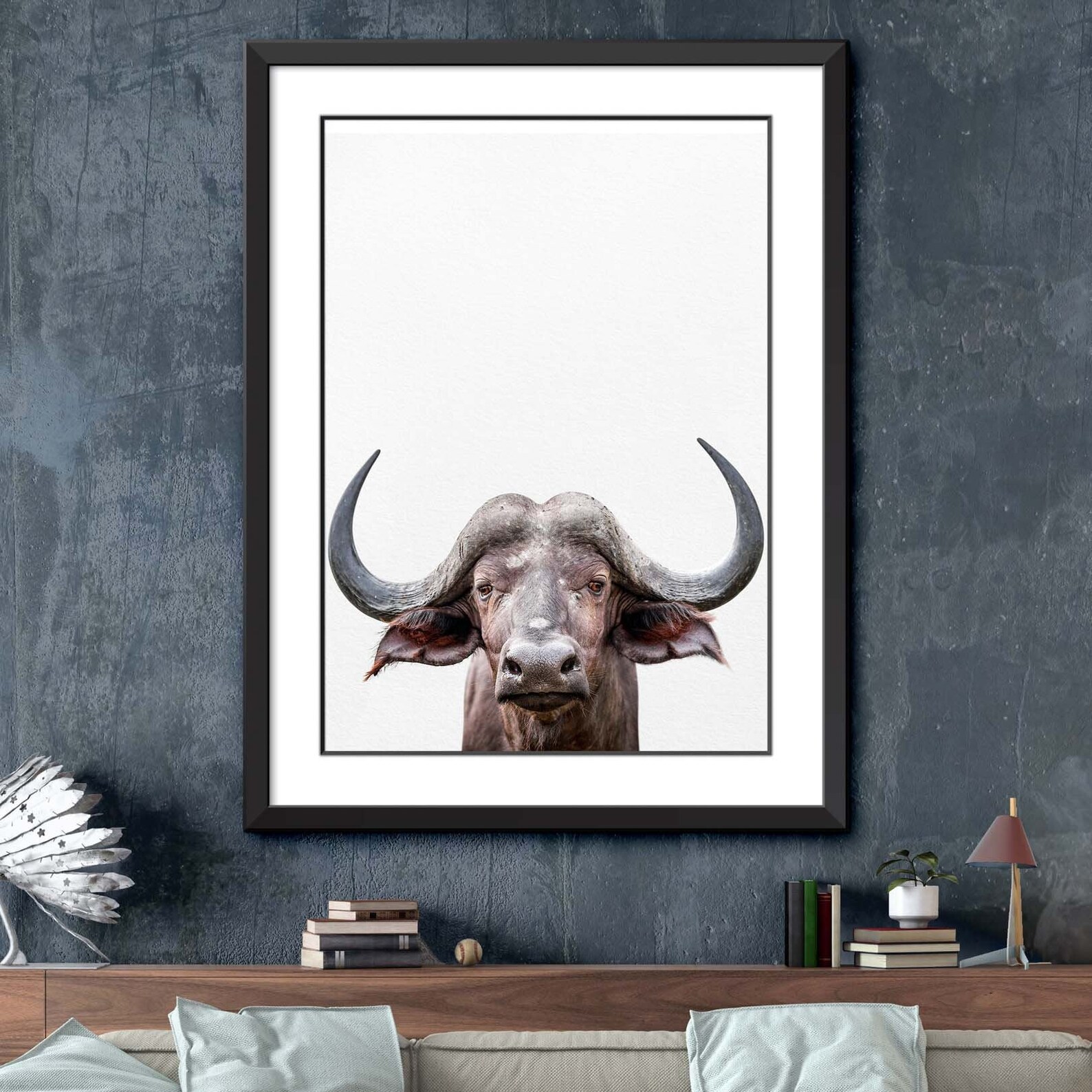 Buffalo Print Buffalo Wall Art Buffalo Decor Living Room - Etsy