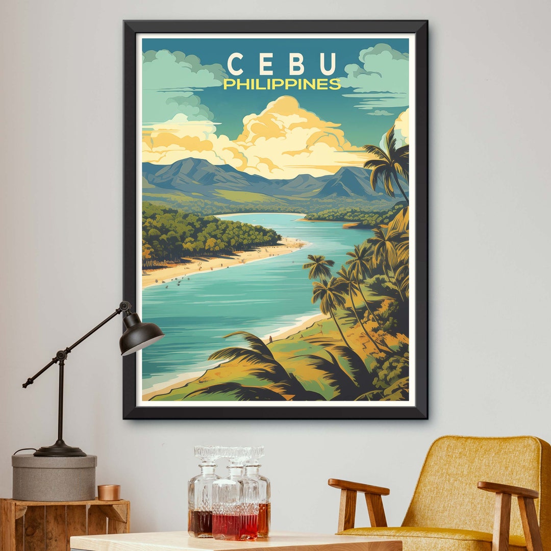 Cebu Philippines Poster - Cebu Philippines Print - Illustration of Cebu ...