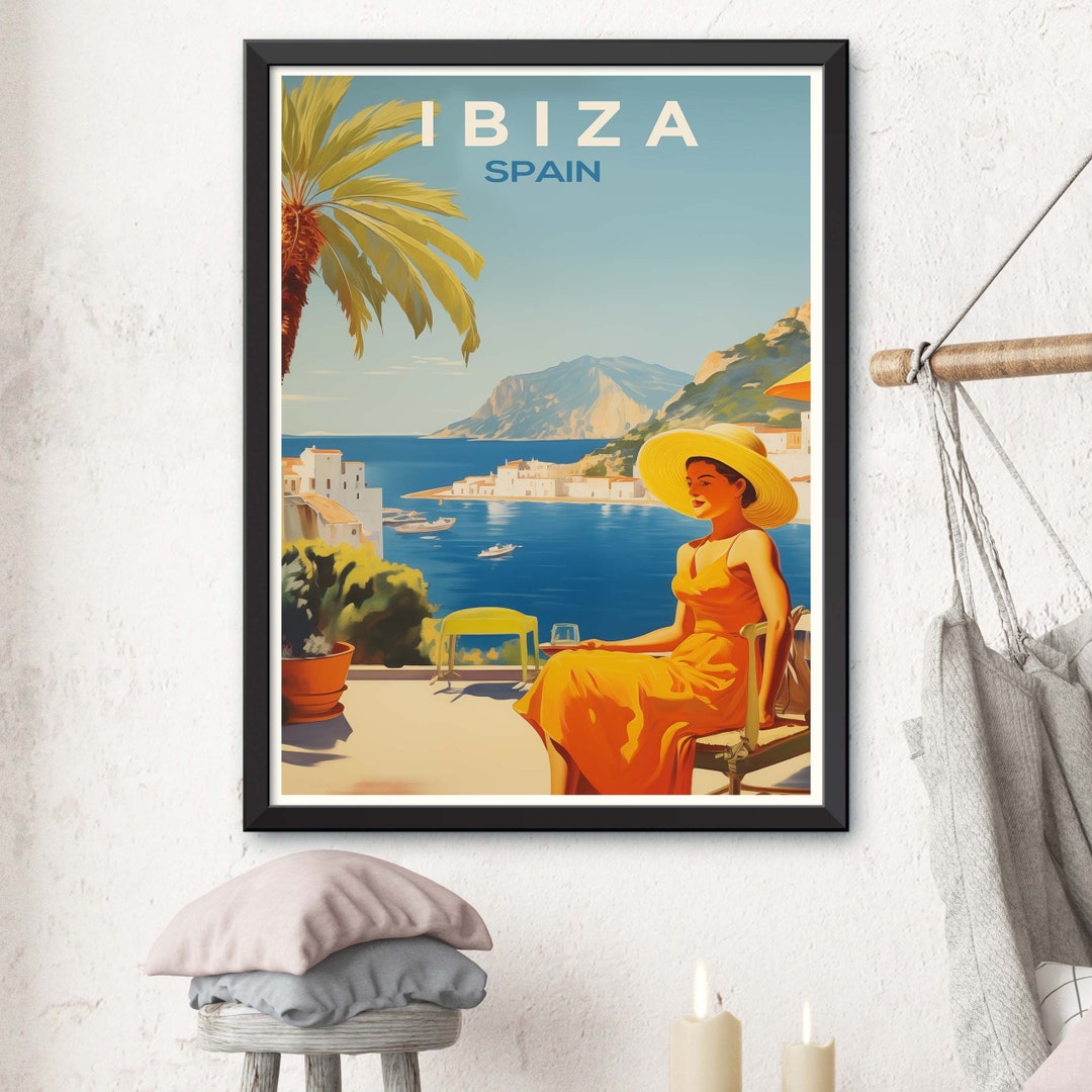 Ibiza Wall Art - Ibiza Poster - Ibiza Art Print - Illustration of Ibiza ...