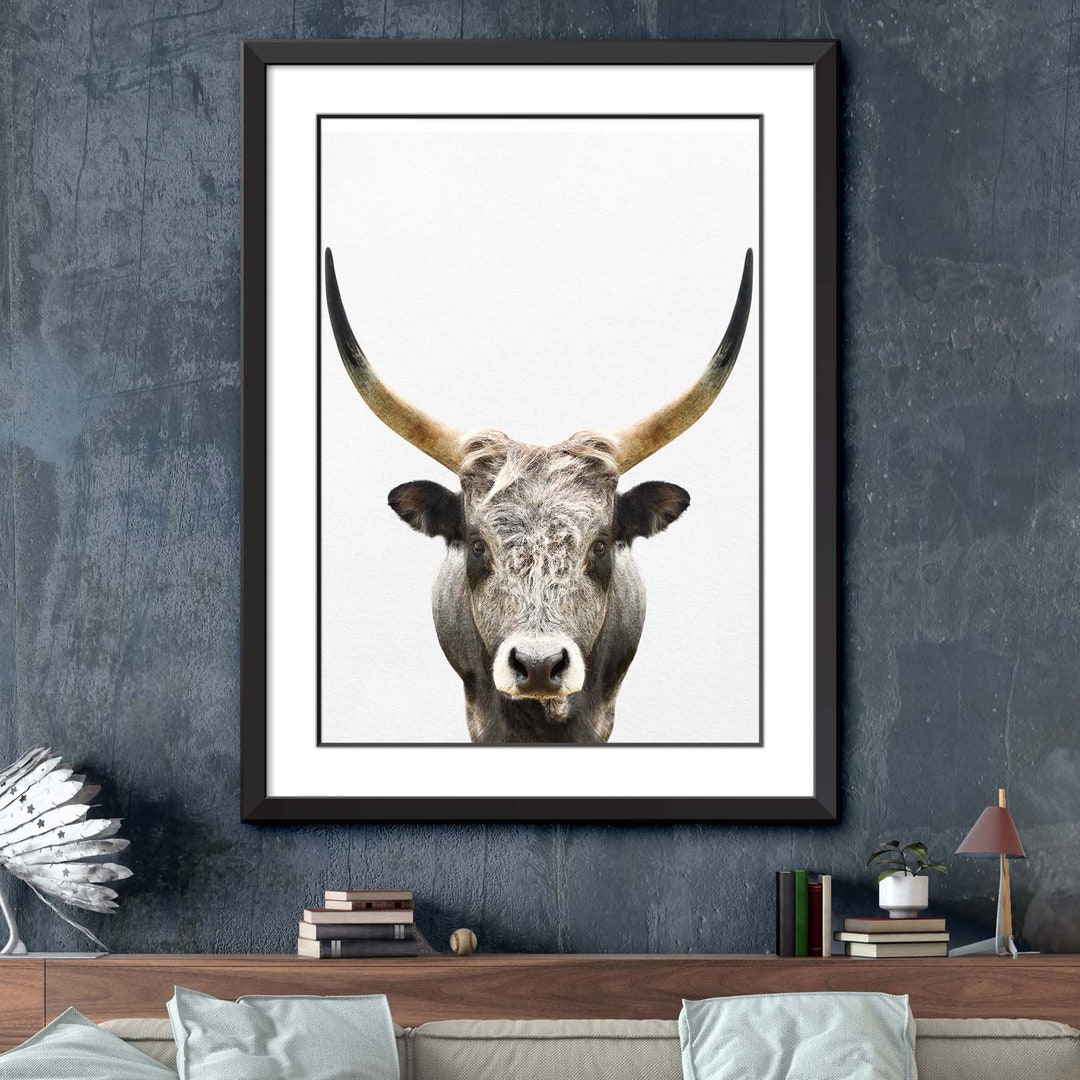 Cow Print, Cow Wall Art, Cow Decor, Living Room Art, Farmhouse Wall ...