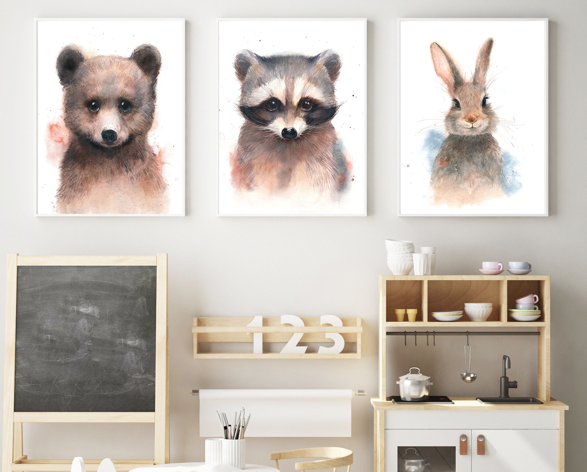 Baby Bunny Print Rabbit Nursery Art Nursery Animal Print - Etsy