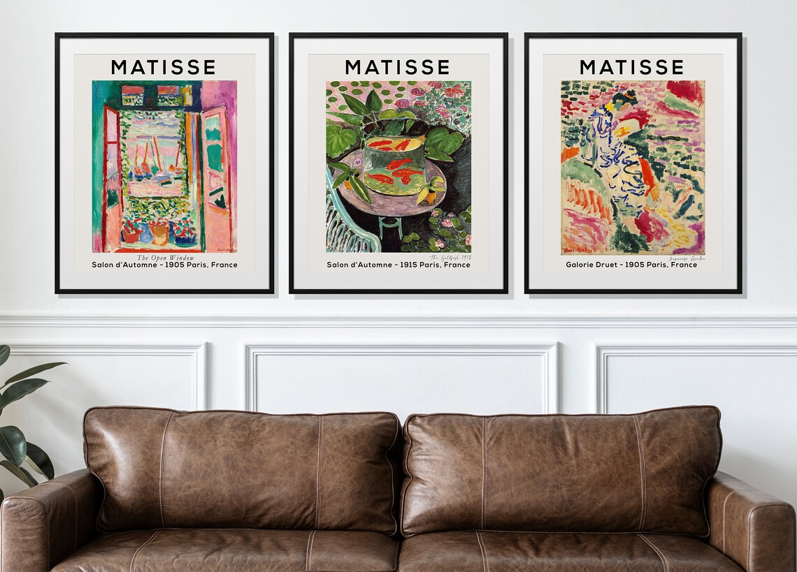 Henri Matisse Print Set of 3 Exhibition Art - Etsy