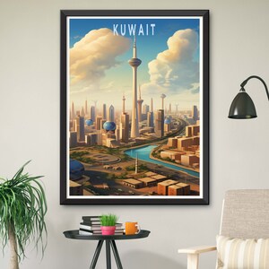 Kuwait Poster - Kuwait Print - Kuwait Illustration Print - Various ...