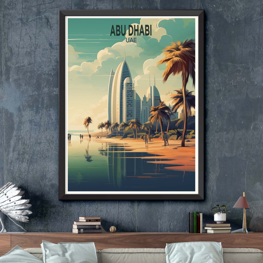 Abu Dhabi UAE Poster - Abu Dhabi UAE Print - Abu Dhabi UAE Artwork ...