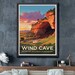 Wind Cave National Park Illustration - Nature Art Print, Wall Decor ...