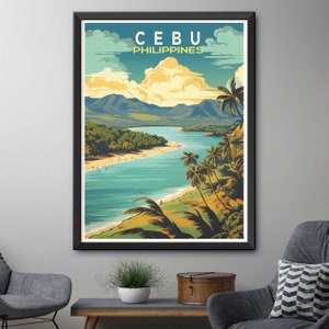 Cebu Philippines Poster - Cebu Philippines Print - Illustration of Cebu ...