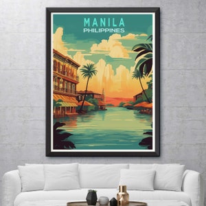 Manila Poster - Manila Print - Manila Travel Poster - Manila ...