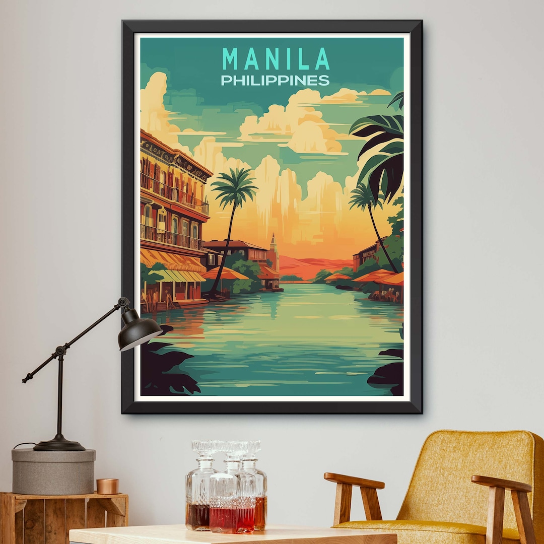 Manila Poster - Manila Print - Manila Travel Poster - Manila ...