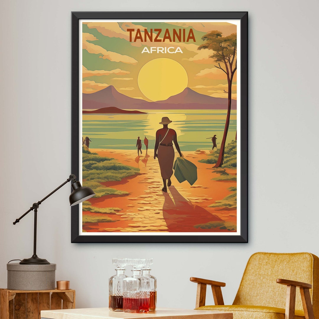 Tanzania Poster - Tanzania Print - Tanzania Africa Artwork ...