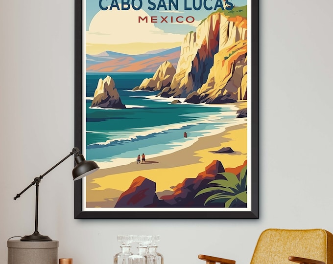 Cabo San Lucas Print, Lover's Beach Cabo, Mexico Art Print, Horizontal ...