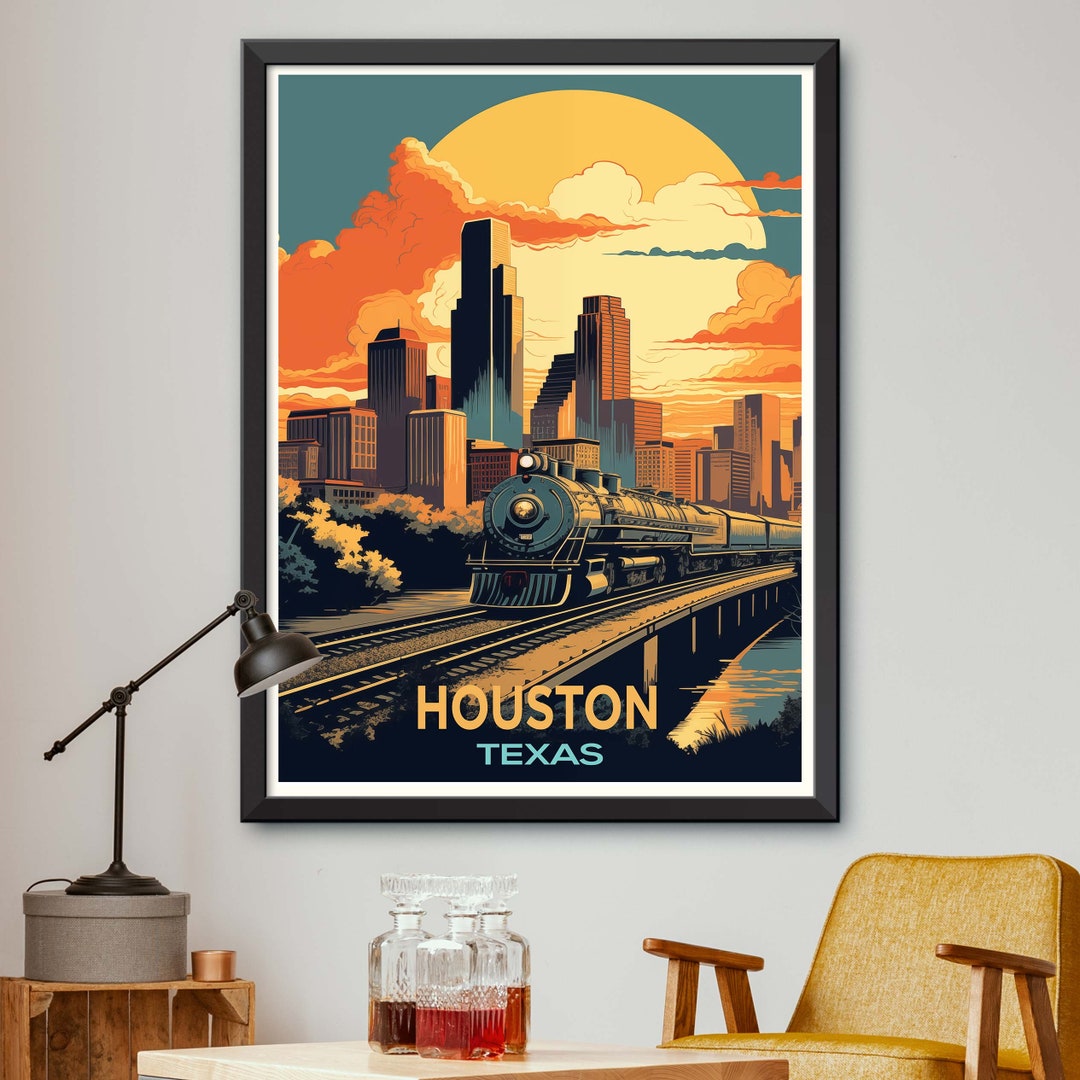 Houston Texas Poster - Houston Texas Print - Art Print of Houston Texas ...