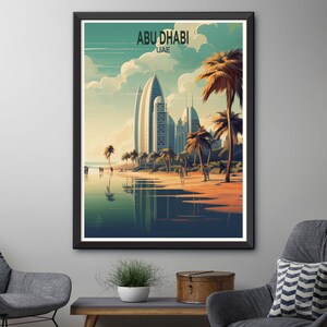 Abu Dhabi UAE Poster - Abu Dhabi UAE Print - Abu Dhabi UAE Artwork ...