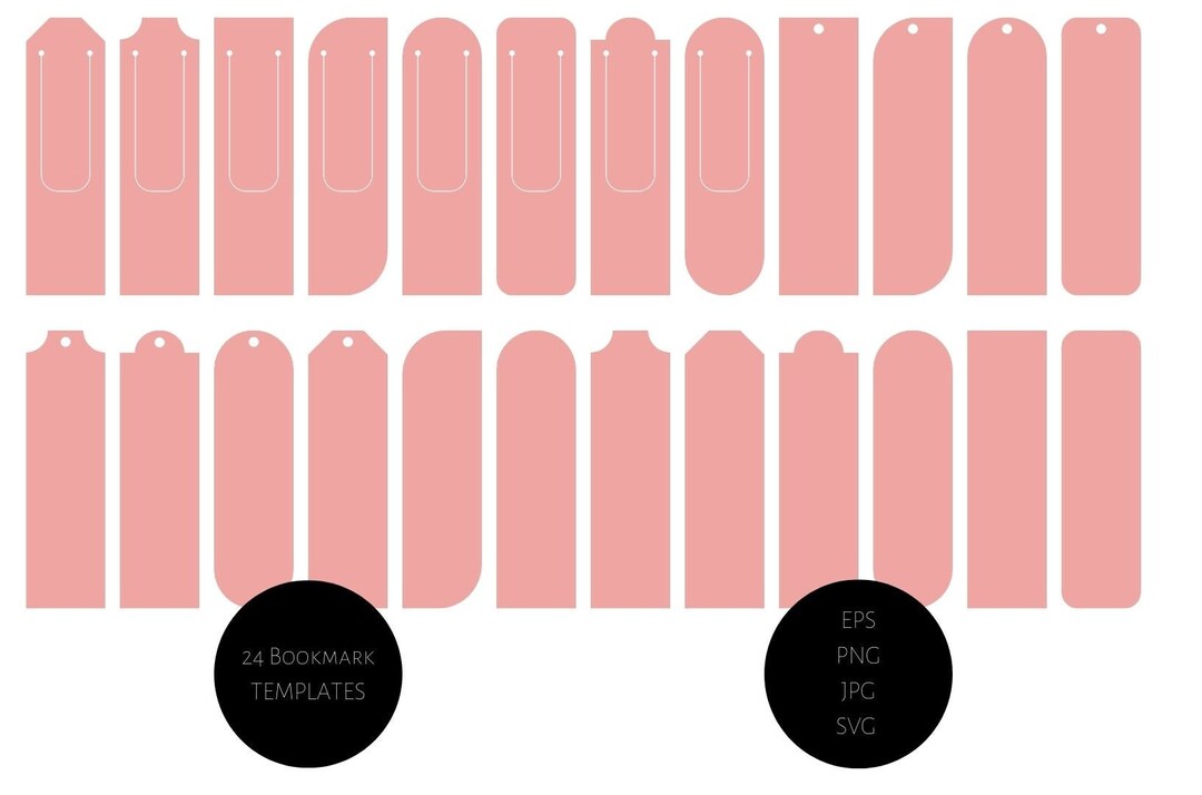 Bookmark Templates X 24 | Create Your Own Bookmarks | Bookmark Kit ...