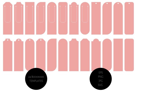 Bookmark Templates X 24 Create Your Own Bookmarks Bookmark - Etsy