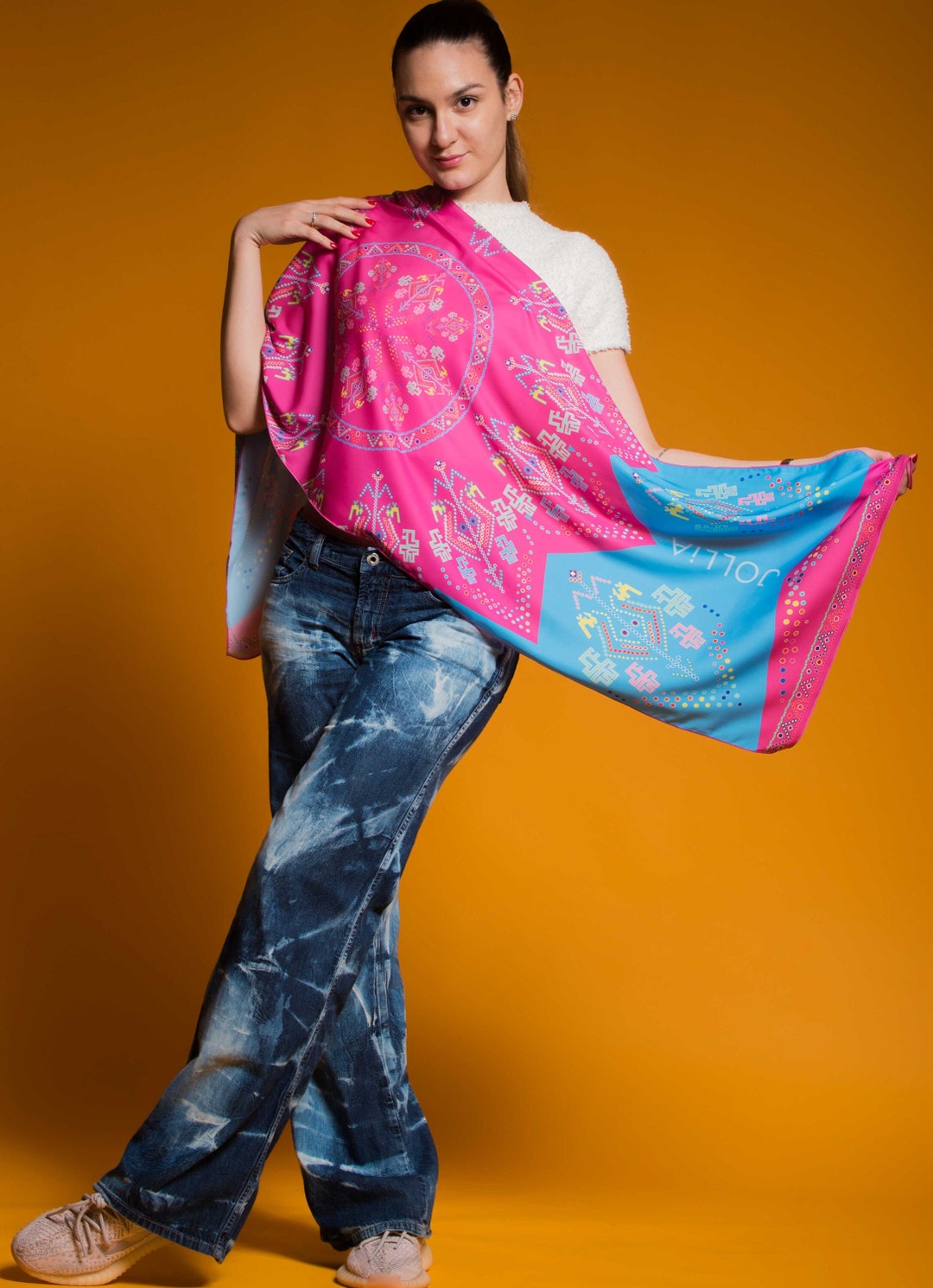 Silk Head Scarf: Y2K Top, Sustainable Deadstock Fabric - Etsy