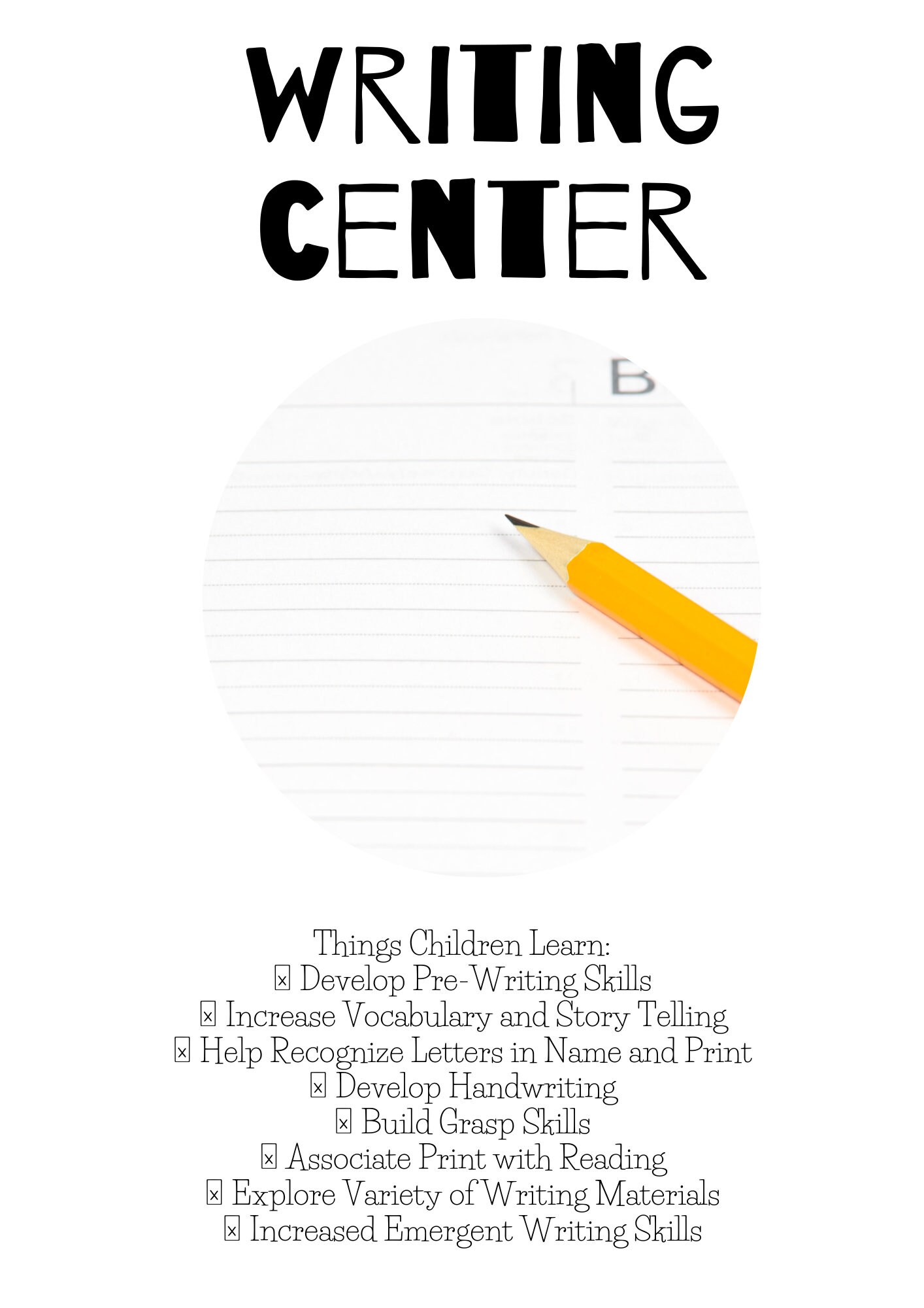 Classroom Center Signs - Etsy