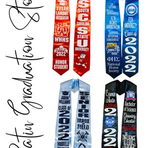 Satin Graduation Stole - Etsy