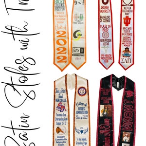 Satin Graduation Stole - Etsy