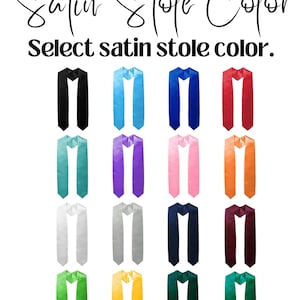 Satin Graduation Stole - Etsy
