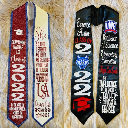 Custom Graduation Stole Graduation Sash Graduation Stole - Etsy
