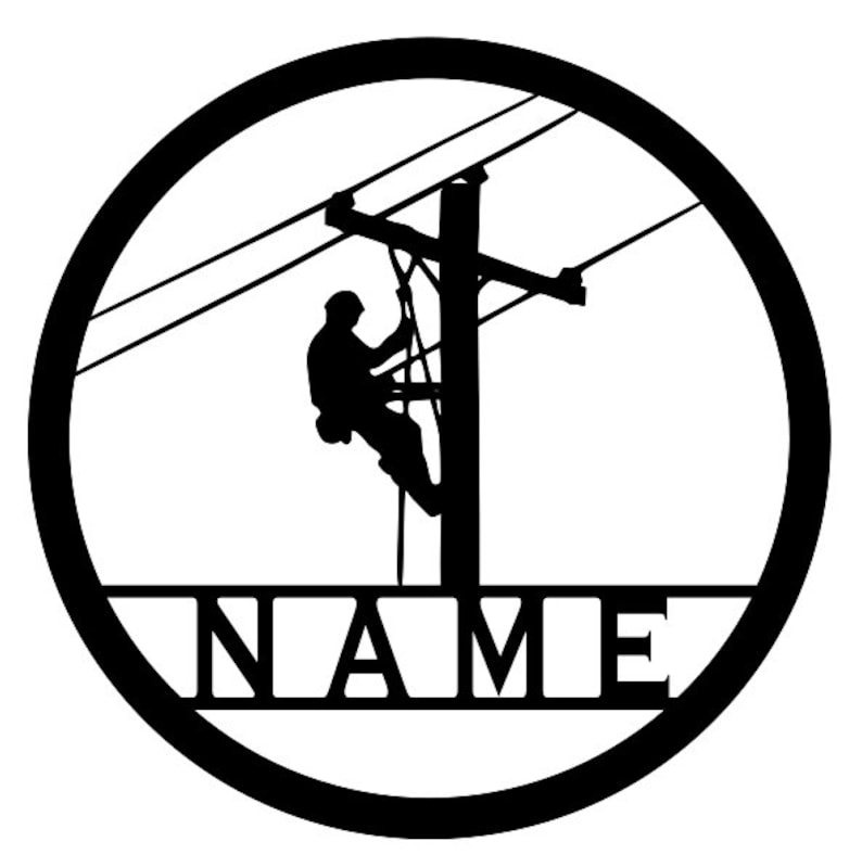 SVG File to Create Your Own Personalized Lineman Cutout Sign - Etsy