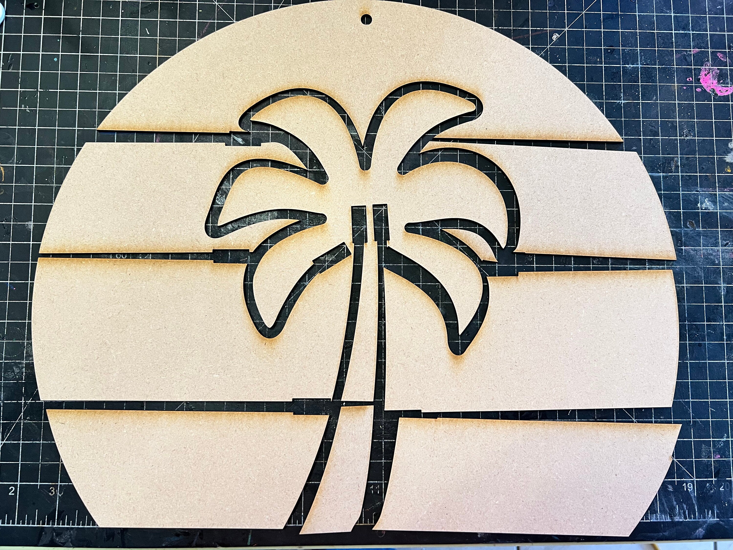 DIY LED Neon Flex Tropical Palm Tree Sunset Sign for Laser, Digital ...
