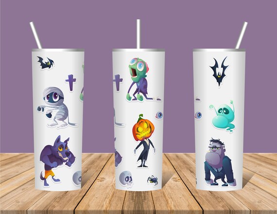 Halloween Print 20 Oz Skinny Tumbler Sublimation Design | Etsy