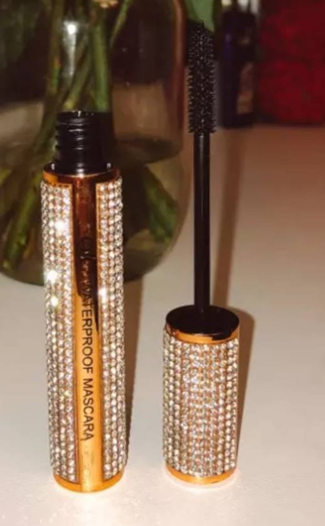 Mascara with Diamond rhinestones | Etsy