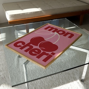 Mon Cheri Quote Unframed Print | French Inspired Mon Chéri Print ...