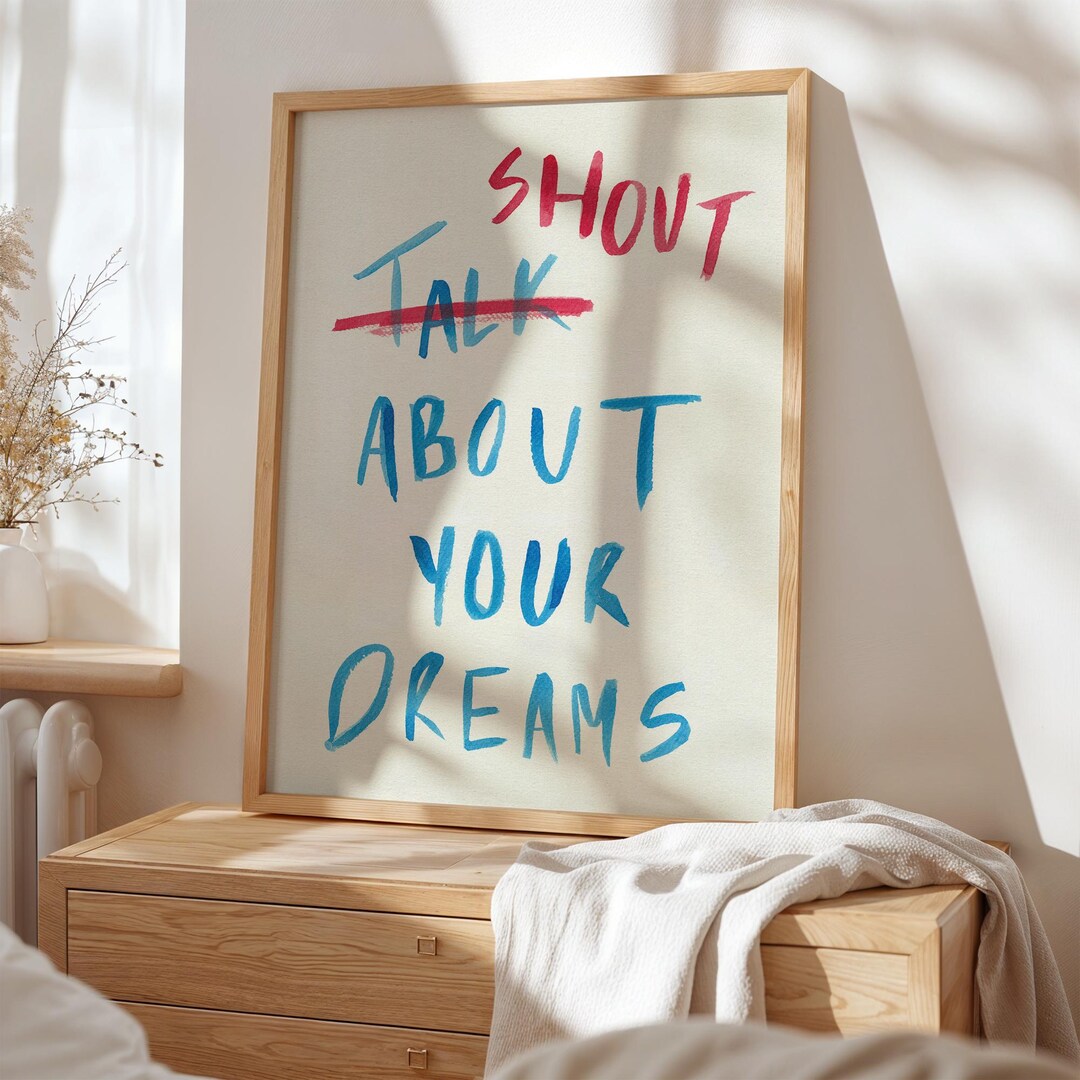 Watercolour Art Print, Hand Written Art Print, Positive Quote Print ...