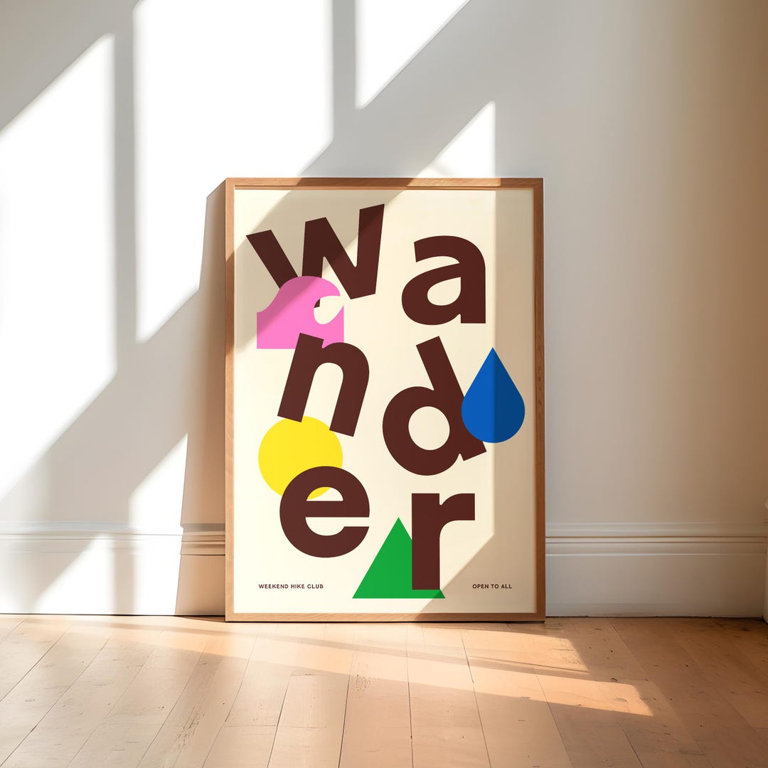 Wander Art Print, Graphic Poster, Nature Lover Print, Unframed Art ...