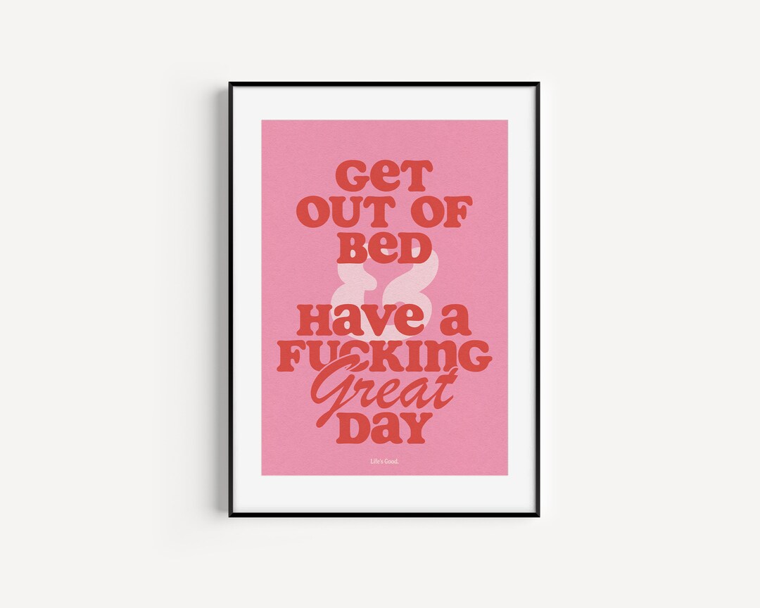 Retro Positive Quote Unframed Print Wall Art Wall Decor Poster Funky ...