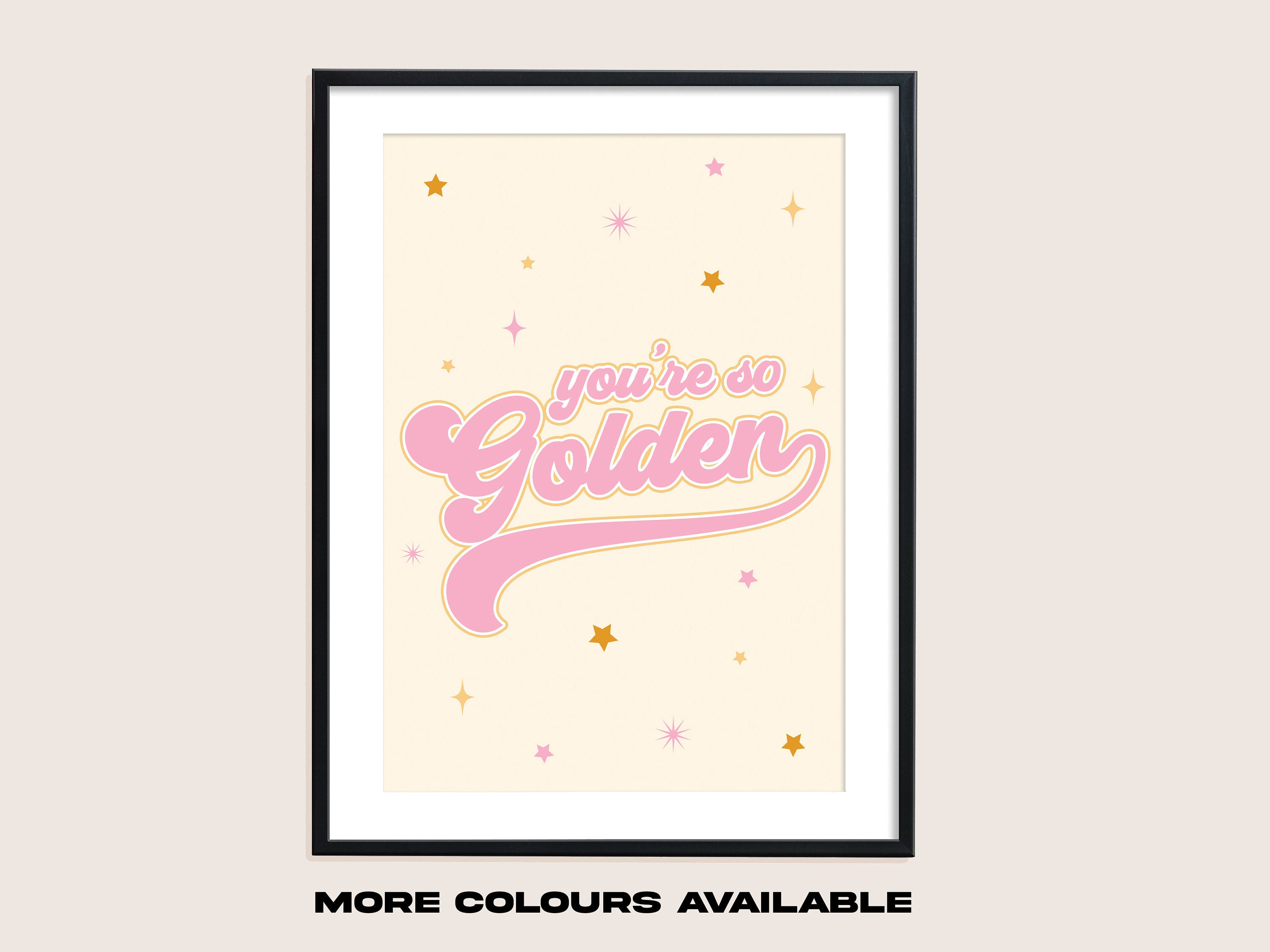 Harry Styles You're So Golden Lyrics Wall Art | Etsy