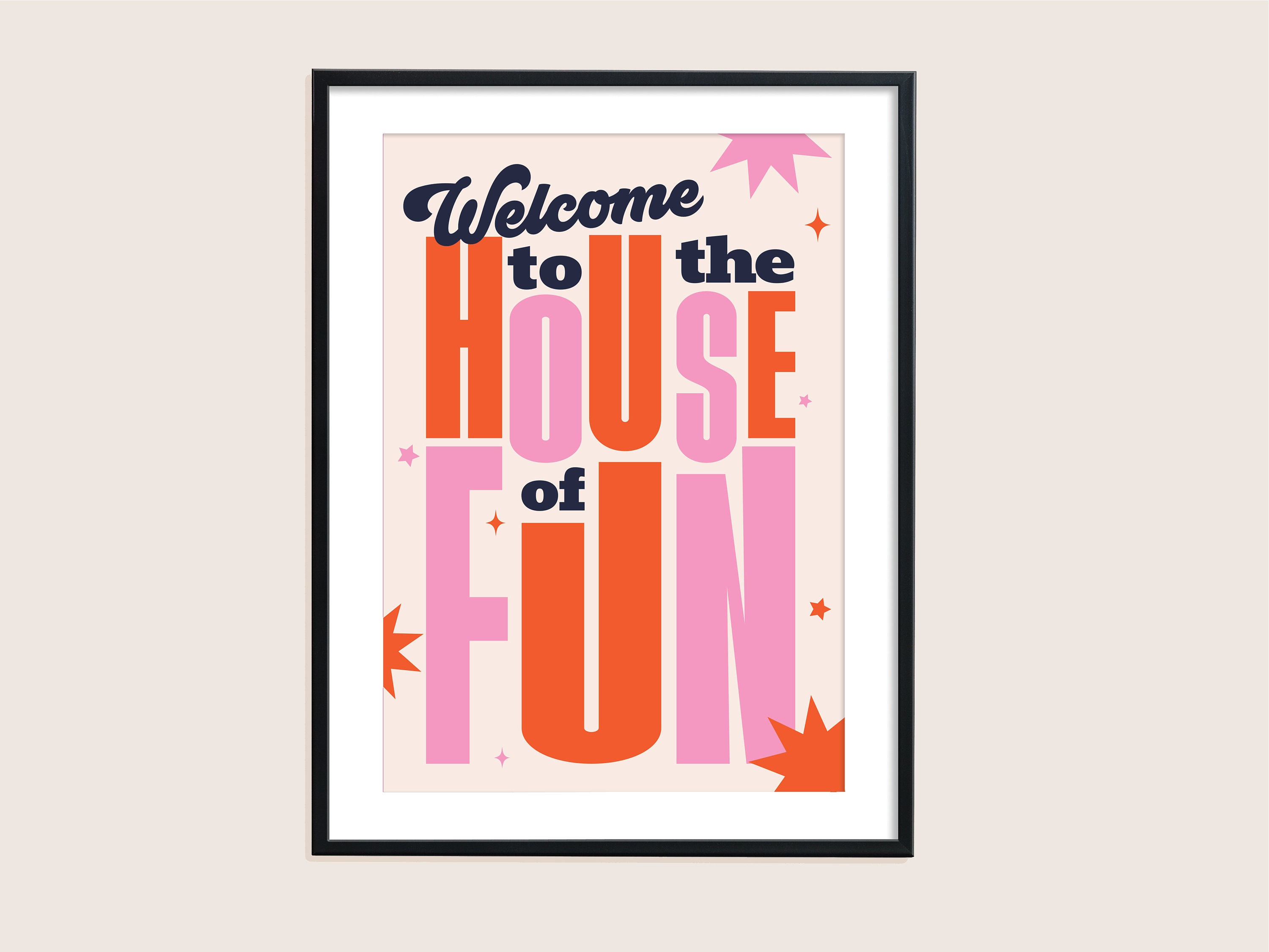 House of Fun Colourful Unframed Print Lyrics Wall Art - Etsy