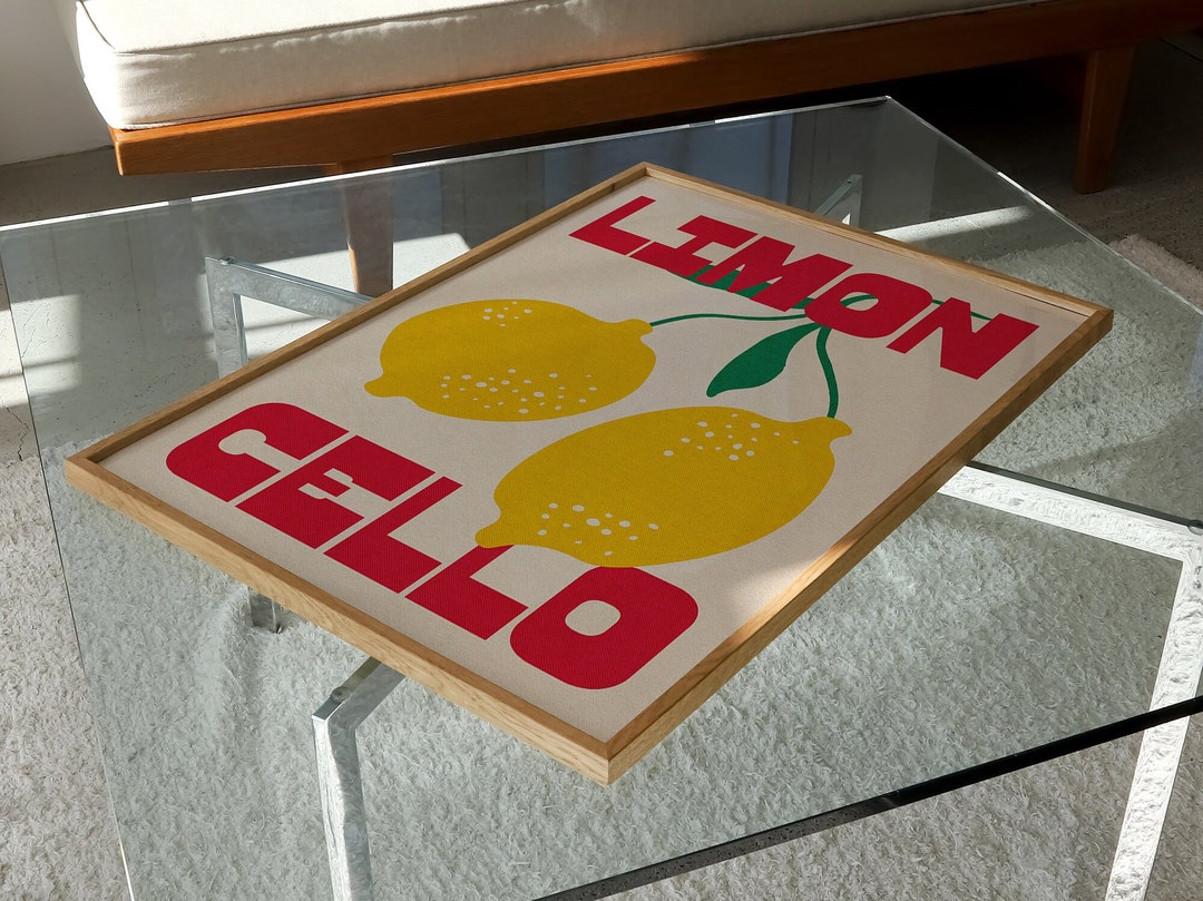 Limoncello Print, Lemons Illustration, Kitchen Art Print, Cocktail ...