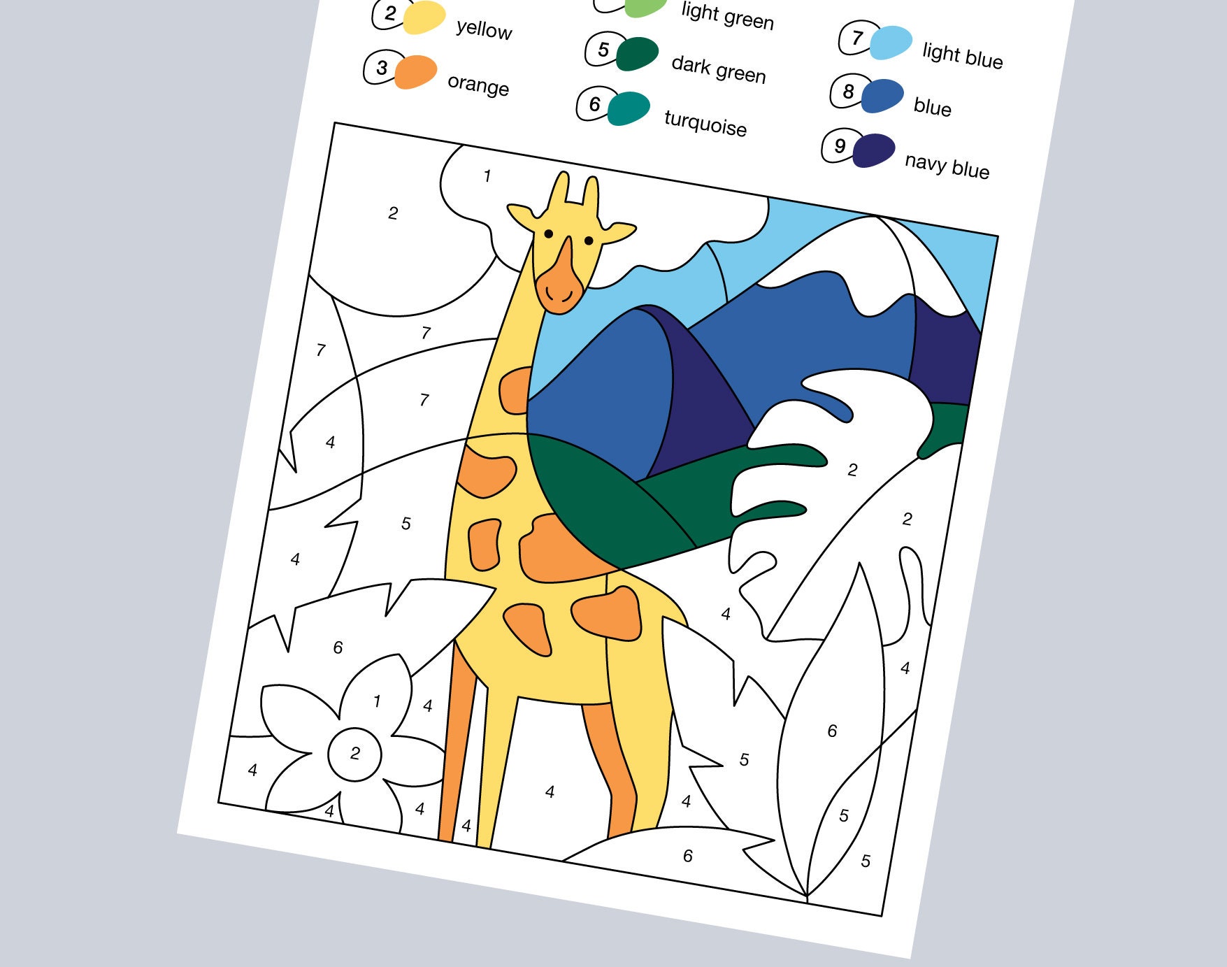 Color by Number - Animals (part 1), Printable Coloring Pages for Kids ...