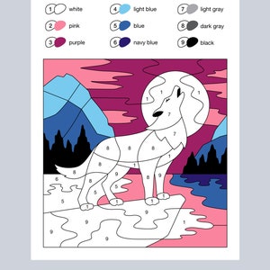 Color by Number - Animals (part 2), Printable Coloring Pages for Kids ...