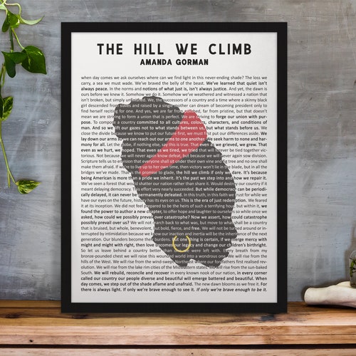 Amanda Gorman Print Hill We Climb Poem Poster the Hill We - Etsy
